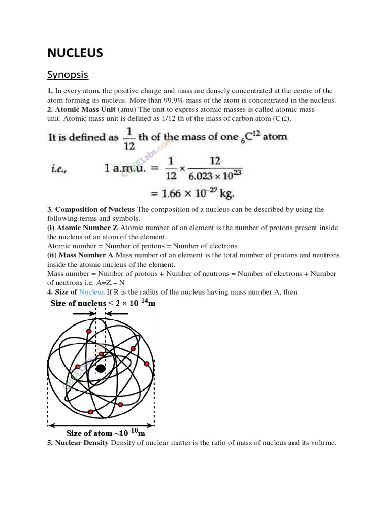 Nucleus | PDF | Radioactive Decay | Neutron