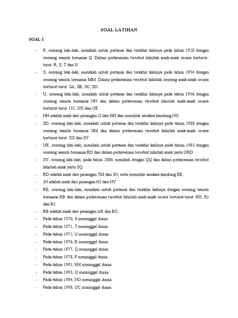 Soal Latihan Hukum Waris BW 2022 | PDF