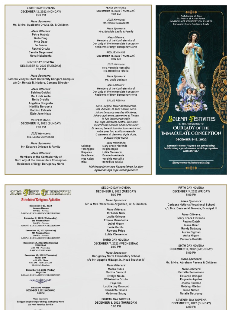 2022 Chapel Fiesta | PDF | Christian Worship And Liturgy | Christian Denominational Families