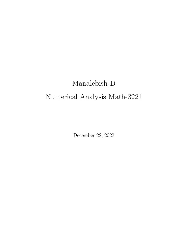 Numerical Ch One Pdf Numerical Analysis Mathematical Concepts