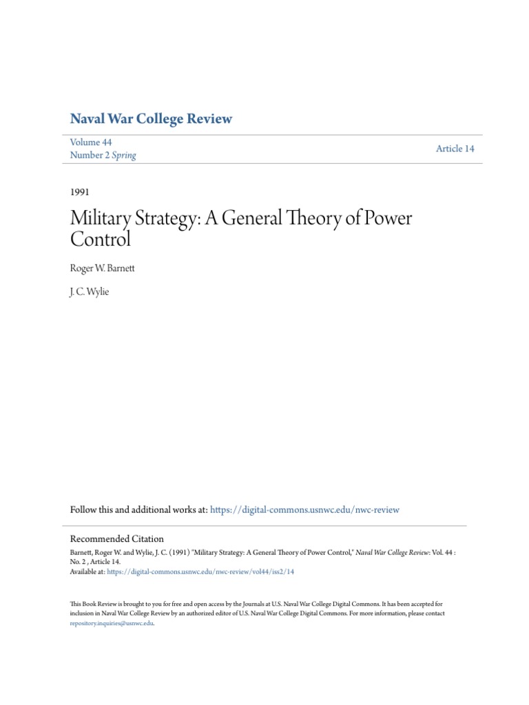 Military Strategy - A General Theory of Power Control | PDF