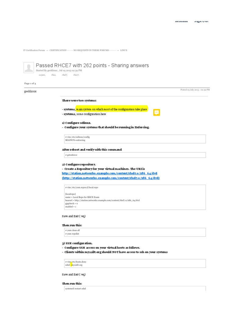 Rhce Exam-Certcollection | PDF | World Wide Web | Internet & Web