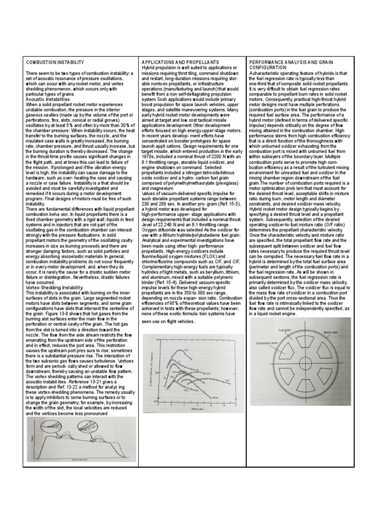 Combustion Instability Applications and Propellants Performance ...