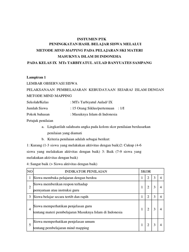 Instrumen PTK Ski | PDF