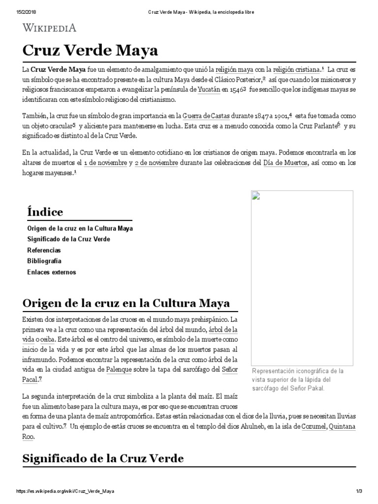 Cruz Verde Maya - Wikipedia, La Enciclopedia Libre | PDF | Civilización ...