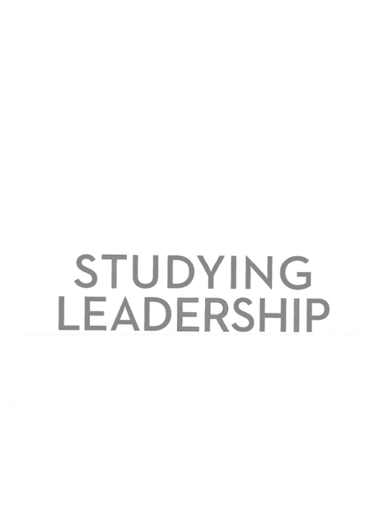Studying Leadership | PDF
