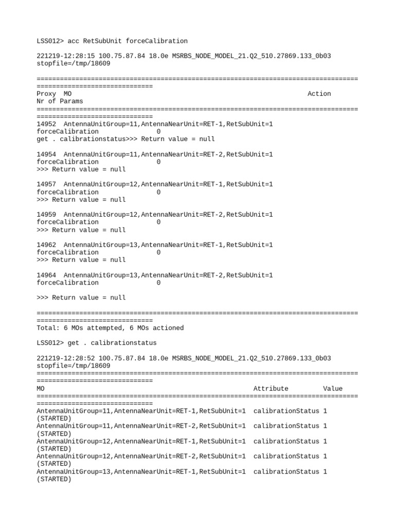 RET Subunit Calibration Status Report | PDF | Data Management ...