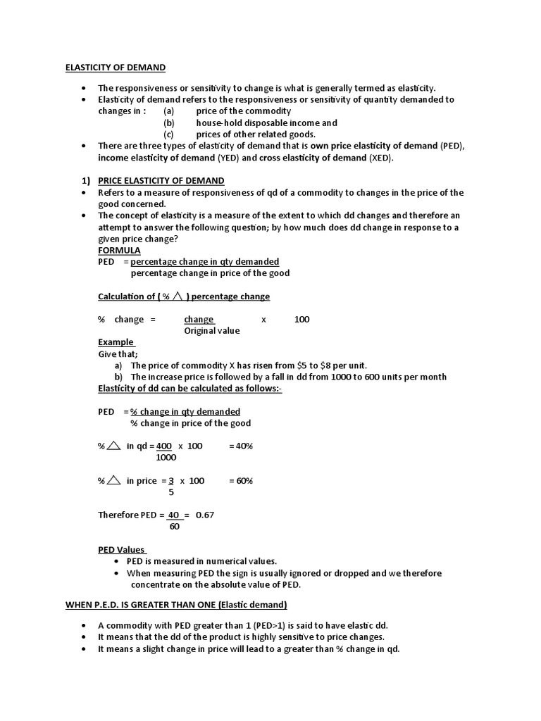 Understanding the Factors that Influence Elasticity of Demand | PDF | Elasticity (Economics ...