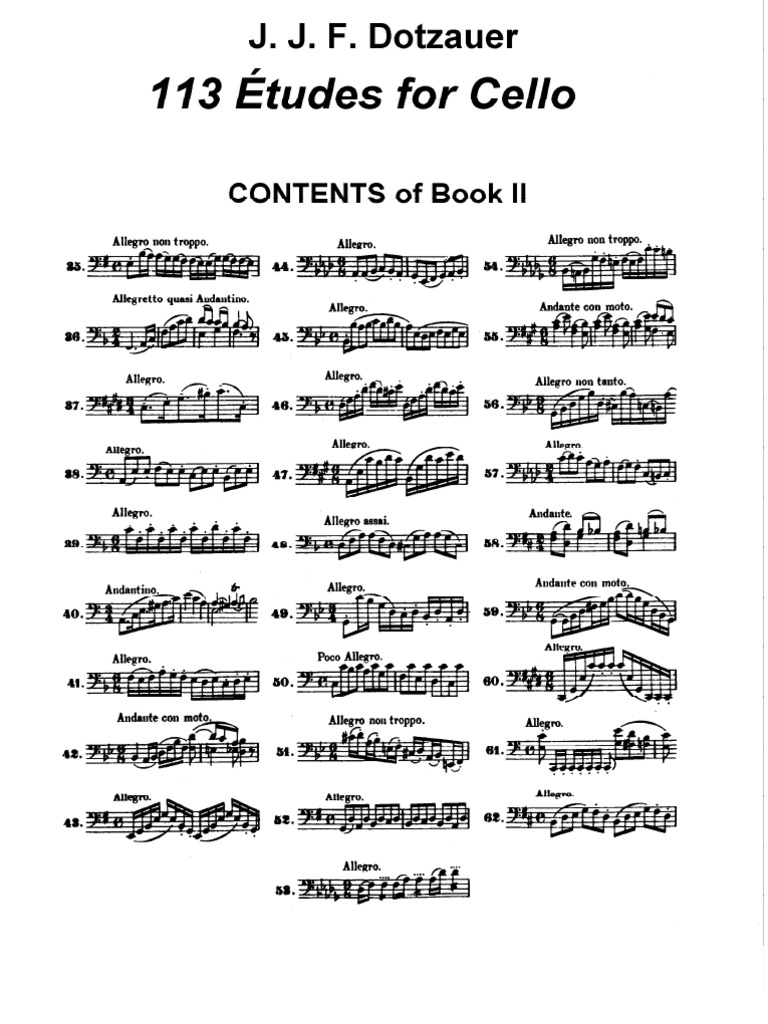 Dotzauer Cello Etudes Vol 2 | PDF