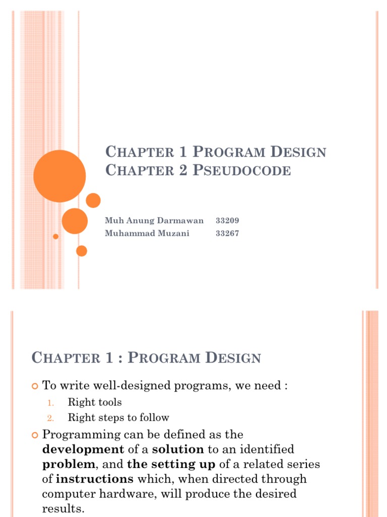 TUGAS PROGDAS 01 - Program Design and Pseudo Code | PDF | Control Flow | Computer Program