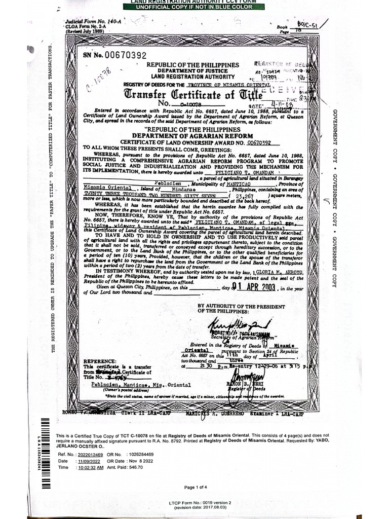 Certified True | PDF