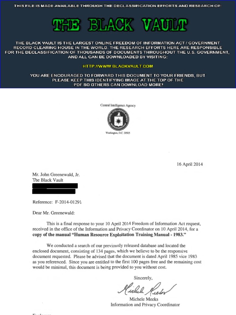 Human Resource Exploitation Manual CIA | PDF