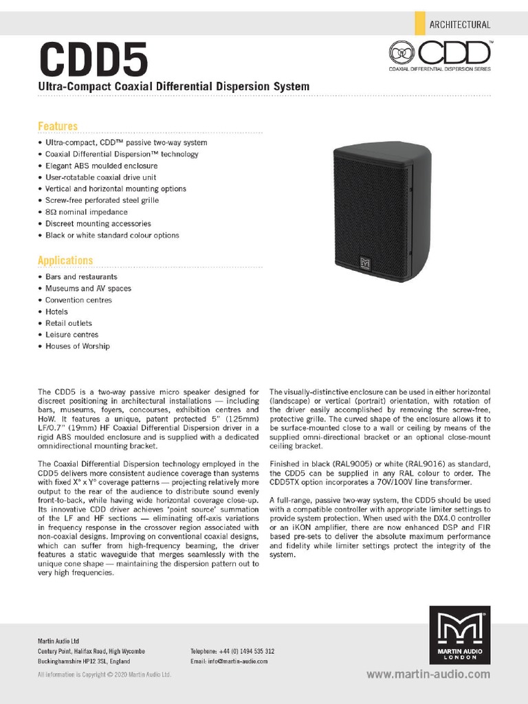 CDD5 Datasheet | PDF