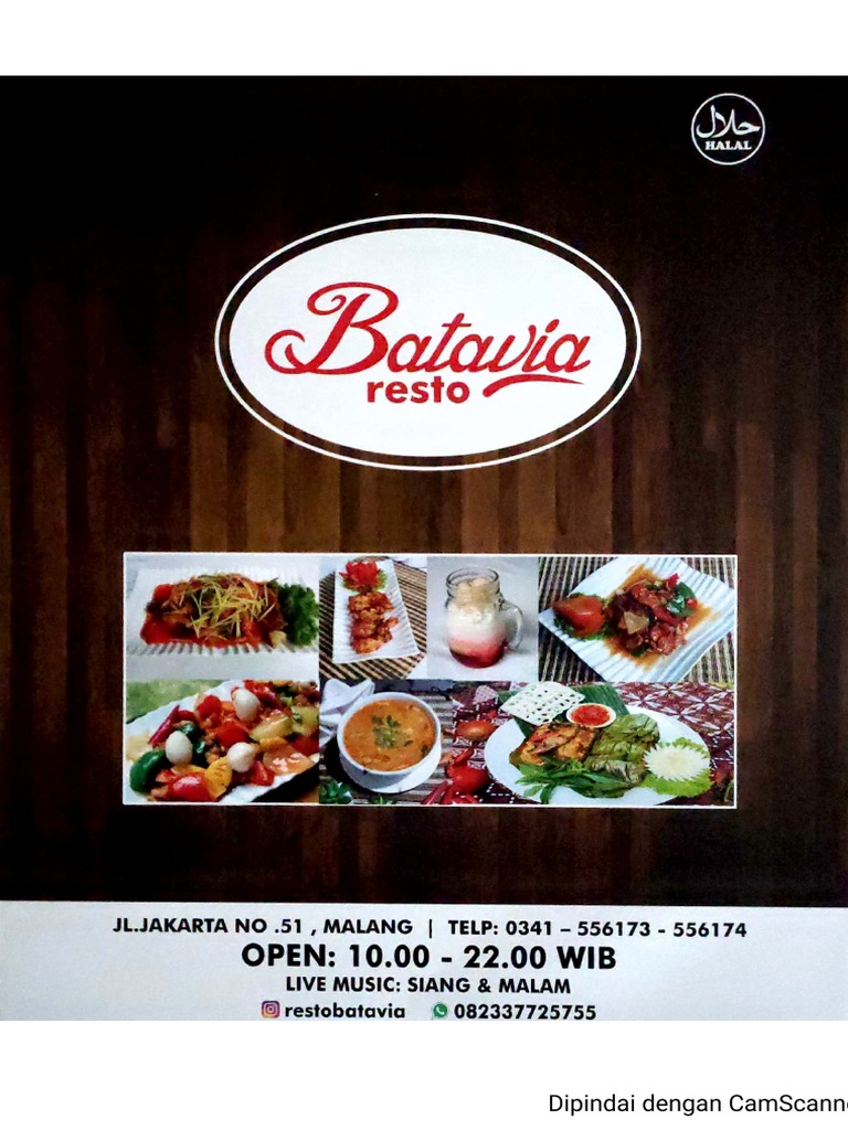 Daftar Menu Batavia Resto | PDF