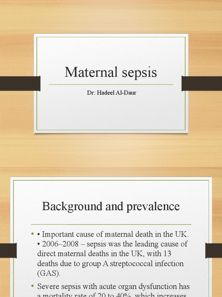 Understanding Maternal Sepsis Risks | PDF | Sepsis | Maternal Death