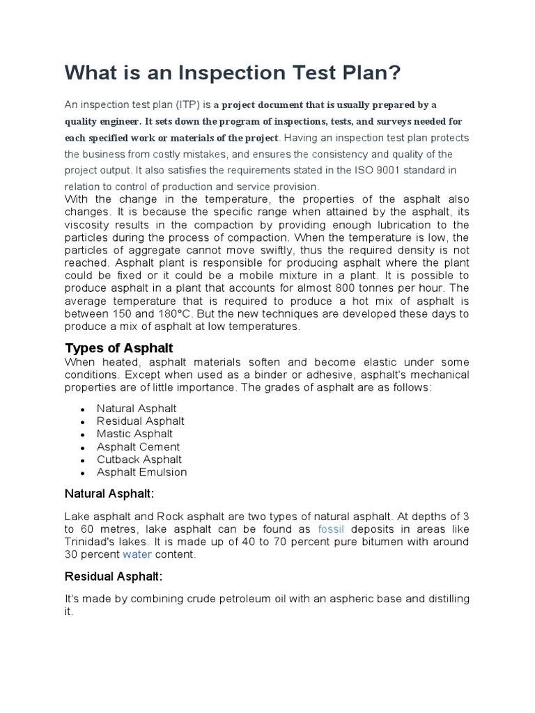 Quality Control in Asphalt Projects | PDF