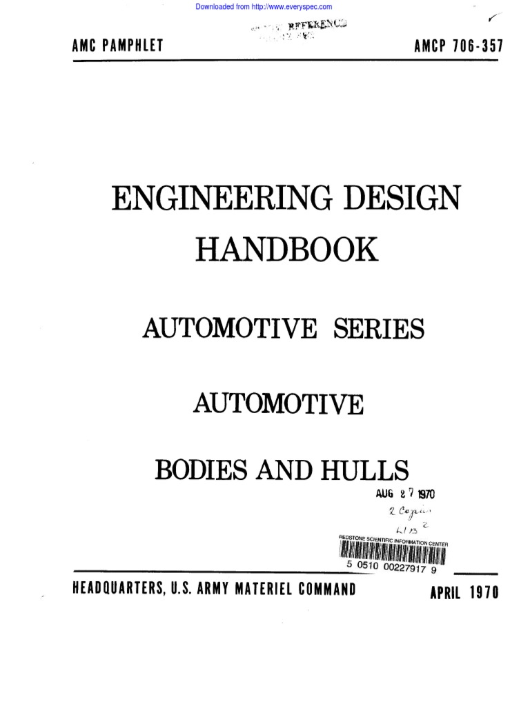 Amcp - 706 - 357 - Apr1970 Automotive Bodies and Hulls | PDF | Projectiles | Corrosion