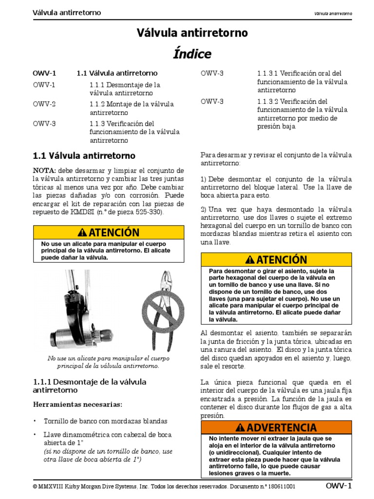 Válvula Antirretorno KM SL17B | PDF | Buceo bajo el agua | Tornillo
