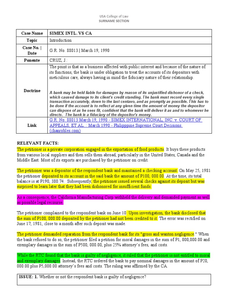 SIMEX INTERNATIONAL (MANILA), INCORPORATED, Petitioner, vs. THE ...