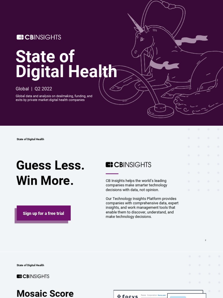 CB Insights - Digital Health Report Q2 2022 | PDF