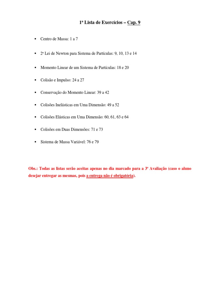 Lista1 Física2 | PDF