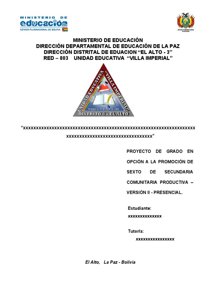 Caratula Proyecto 6º Sec 2022 | PDF