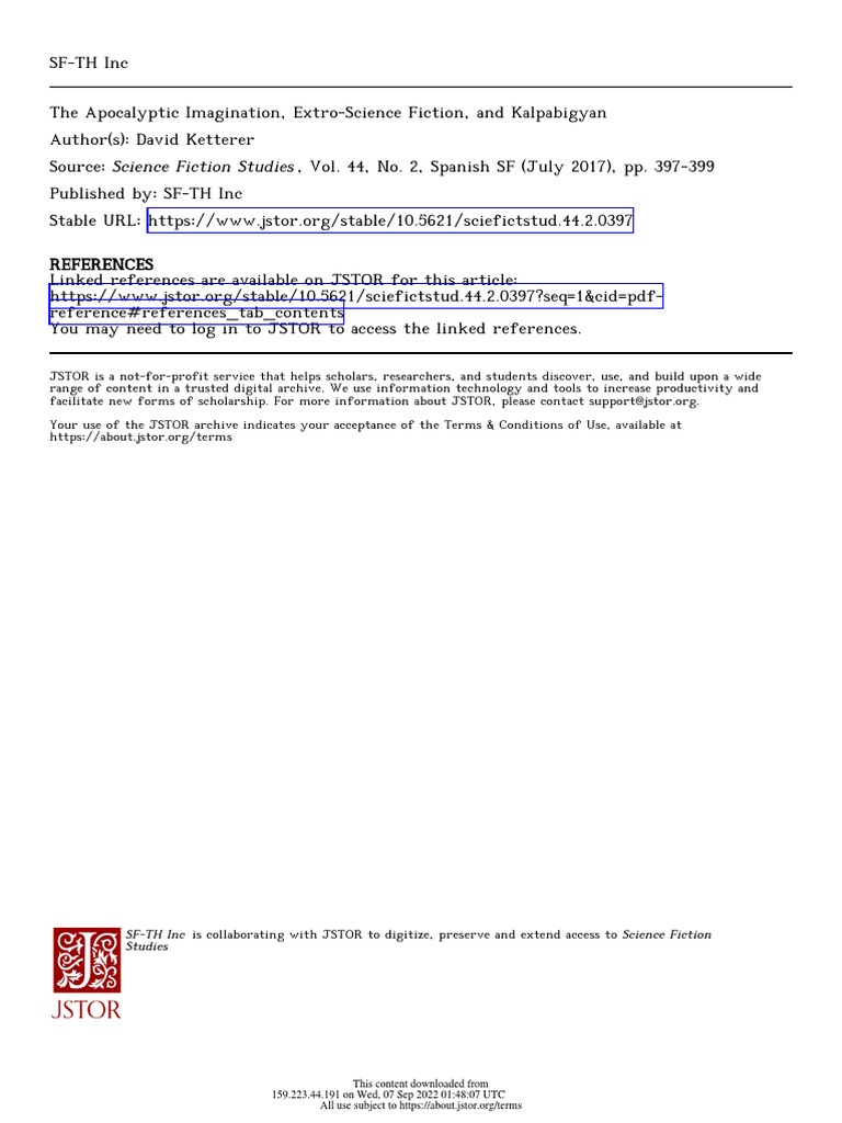 The Apocalyptic Imagination Extro Science Fiction And Kalpabigyan Pdf