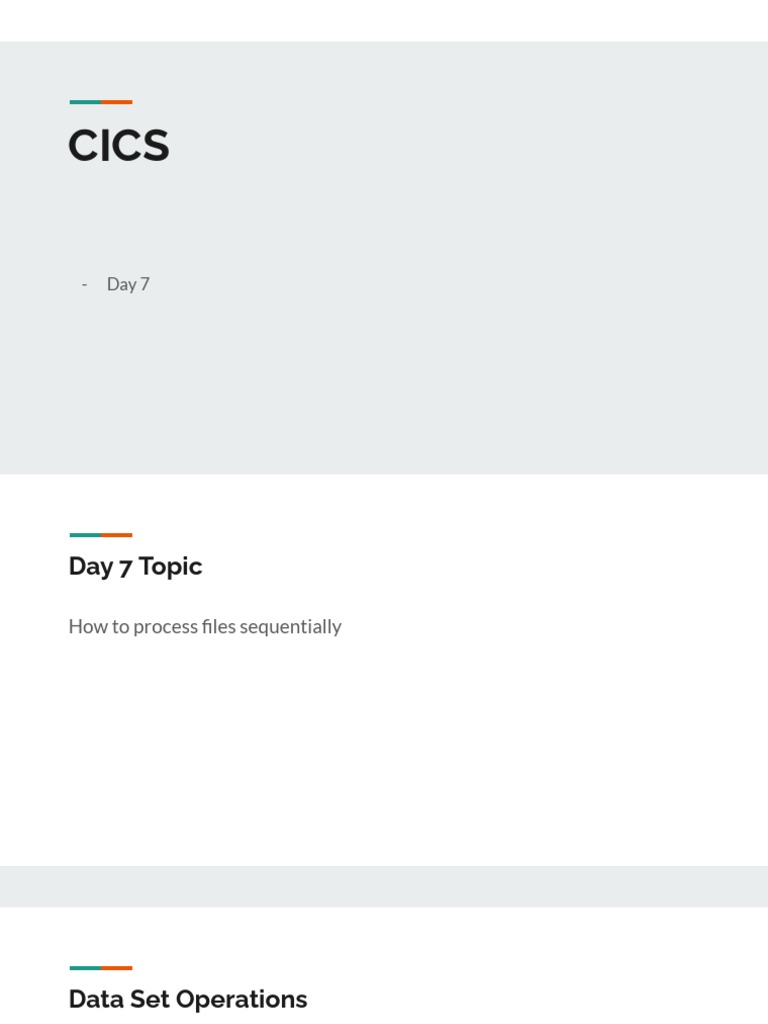 CICS Day 7 | PDF | Computing | Information Technology