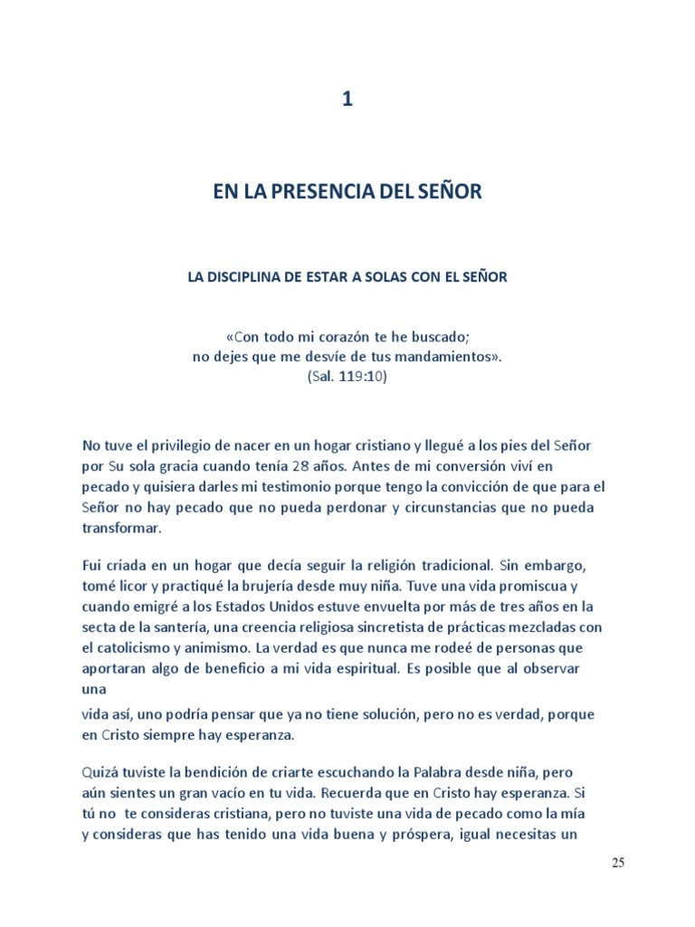 7 Disciplinas Espirituales para La Mujer - 25-27 | PDF | Cristo (título ...