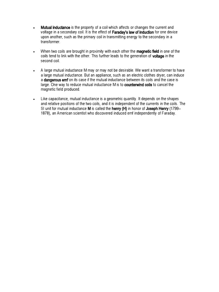 Mutual Inductance-Module | PDF