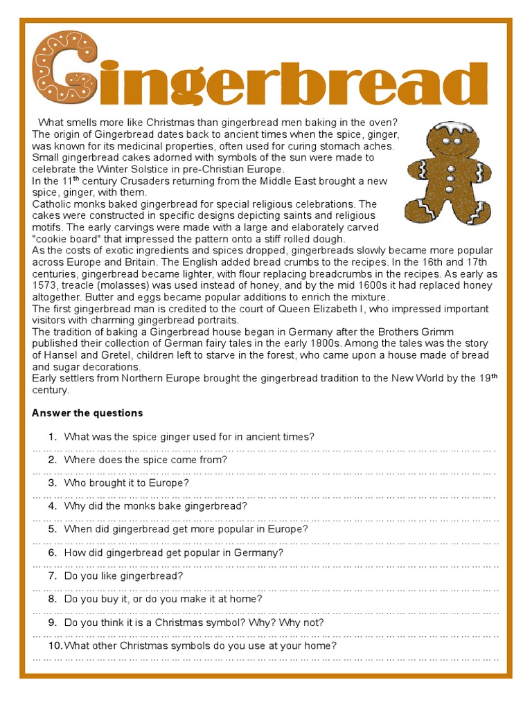 History and Traditions of Gingerbread | PDF | Gingerbread | Regional ...