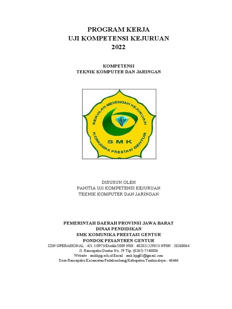 Program Kerja SMK Komunika Prestasi Gentur (TKJ) | PDF