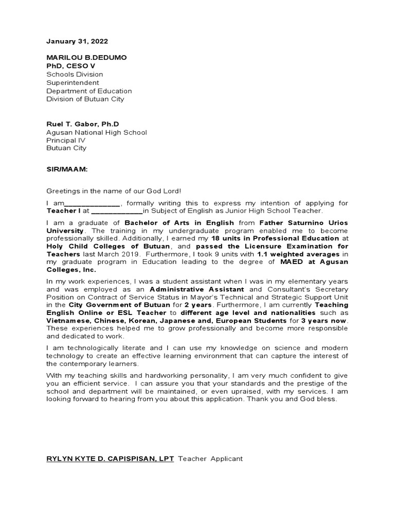 Letter of Intent Sample | PDF