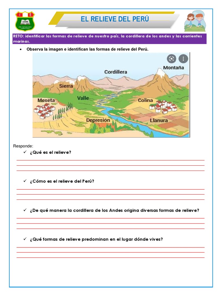 Formas de Relieve en el Perú | PDF | Perú | Montañas