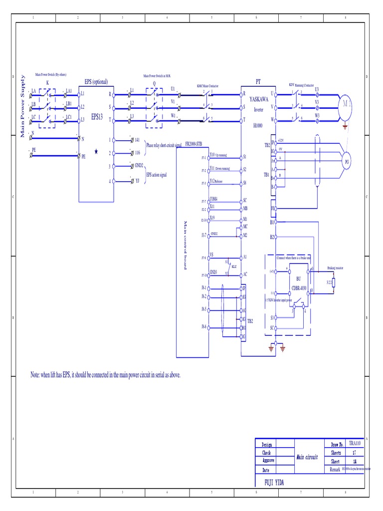 FR2000 Elevator Control Wiring Diagram | PDF | Electronics | Components