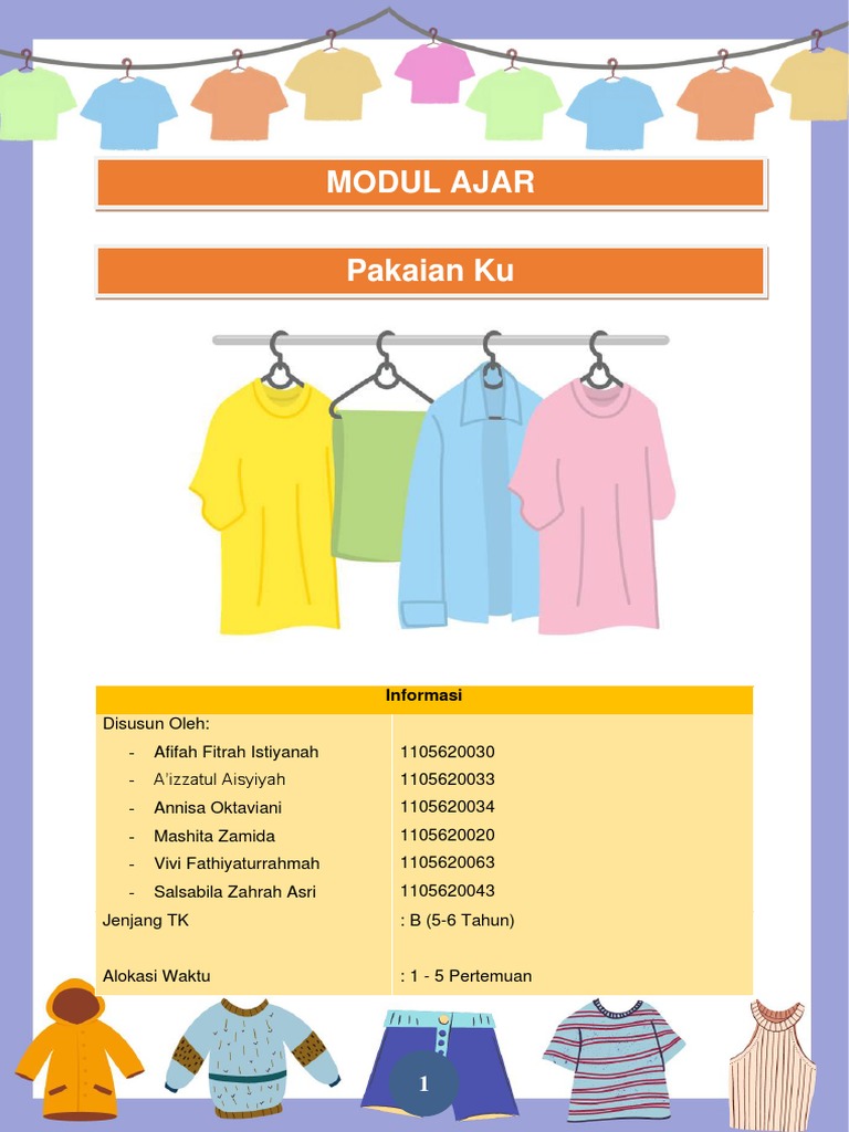 Kelompok 4 - Modul Ajar - Pakaianku | PDF