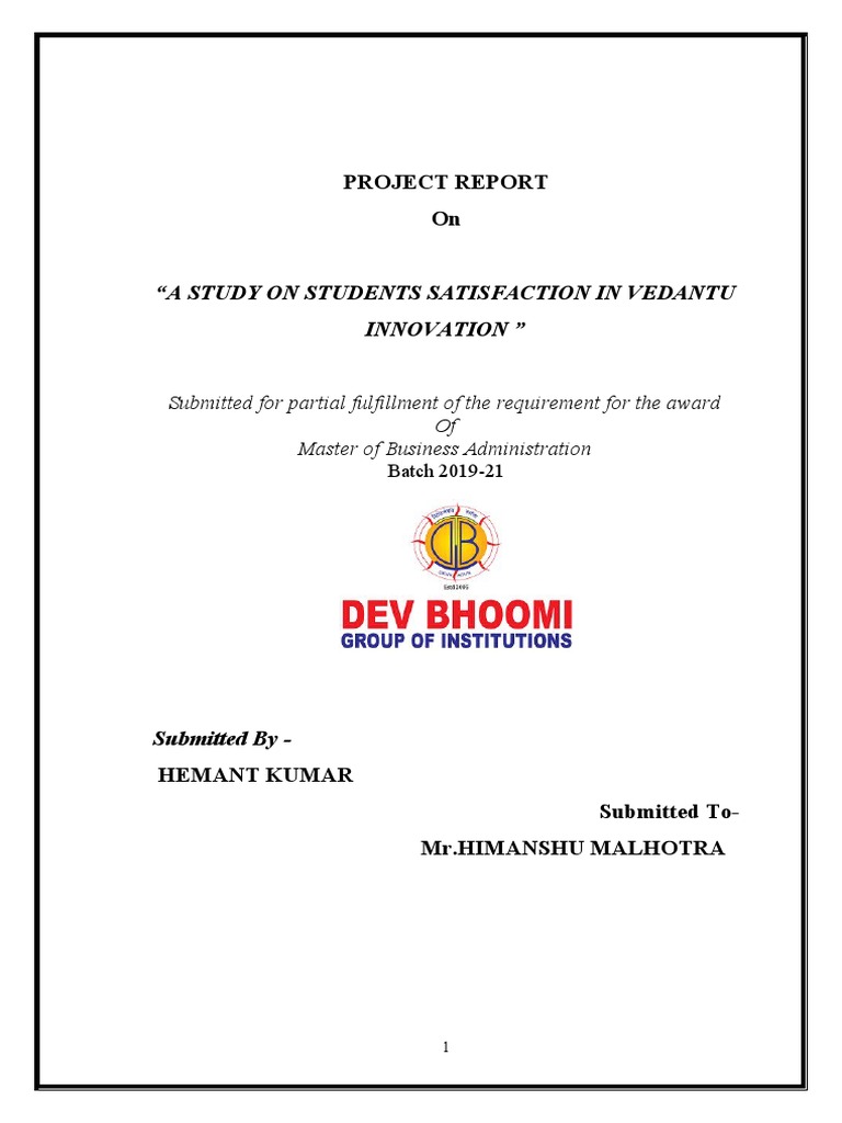 Project Report of Hemant Kumar | Download Free PDF | Educational Technology | Teachers