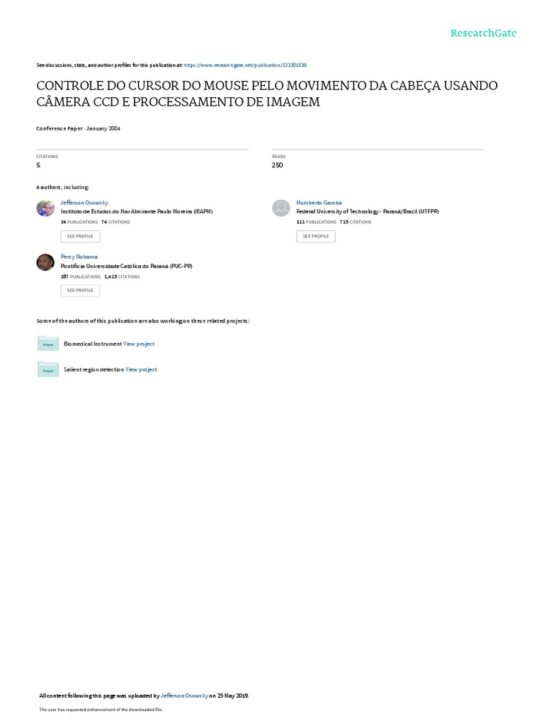 Controle Do Cursor Do Muse Pelo Movimento Da Cabeça | PDF | Cor ...