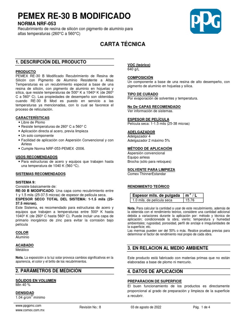 RE-30 Tipo B | PDF | Aluminio | Humedad