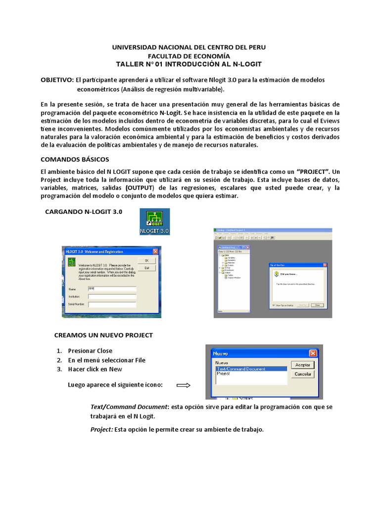 NLOGIT | PDF | Econometría | Análisis de regresión