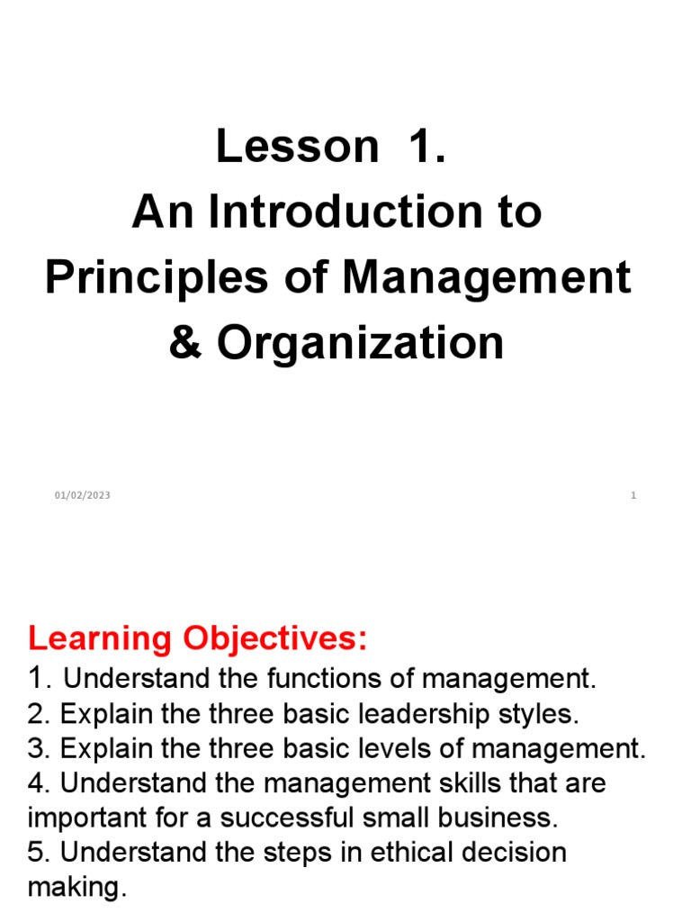 Principles of Management Overview | PDF | Motivation | Motivational