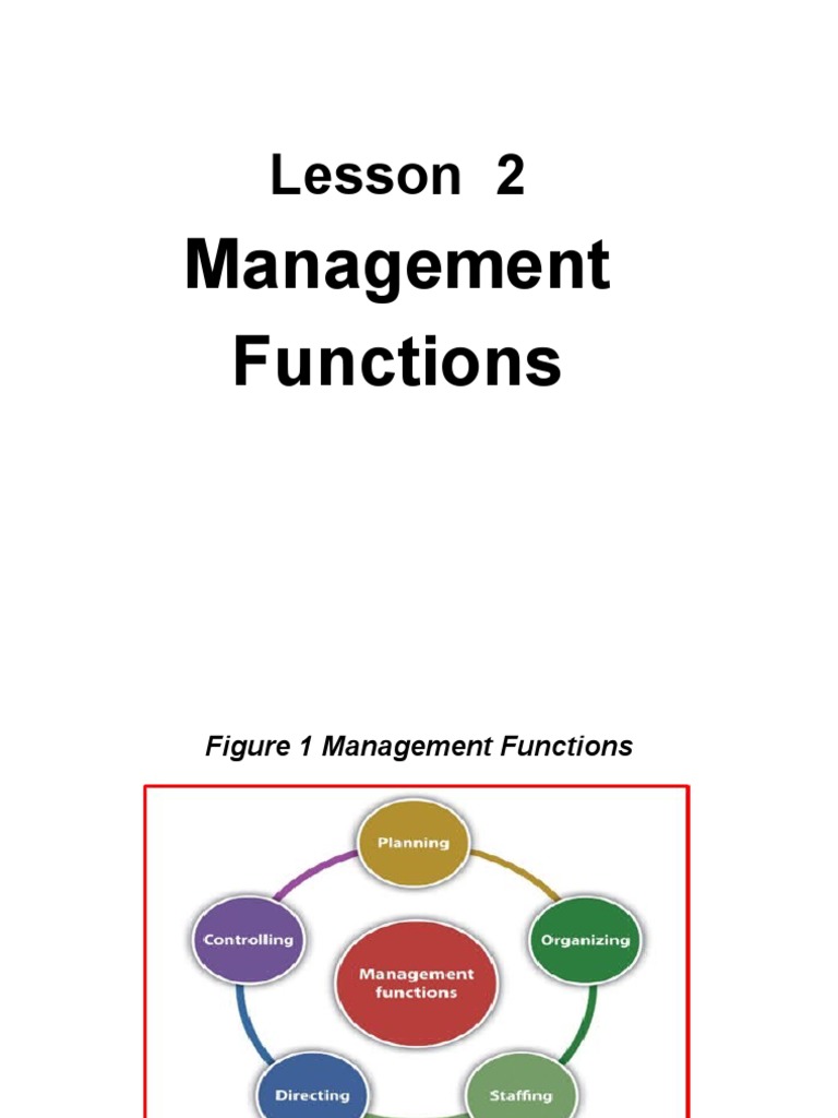 Lesson 2 OMTE 001 Management Functions | PDF | Leadership | Goal