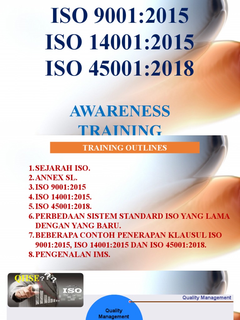 ISO 9001 14001 45001 Awareness Training 2020 | PDF