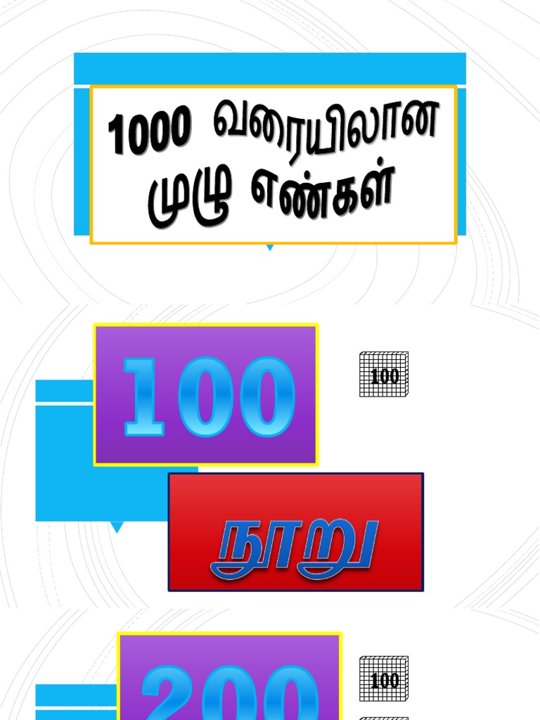 Numbers 100 To 1000 Pdf