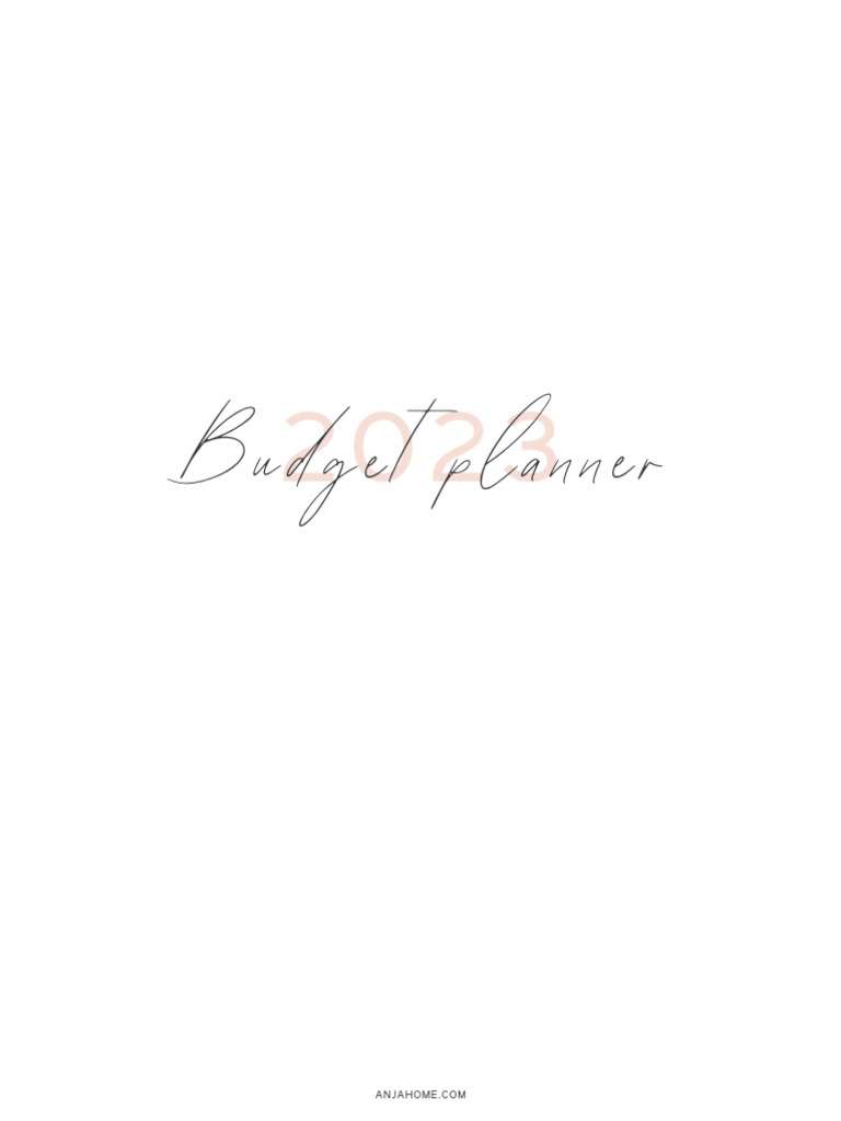 2023 Budget Planner Printable Pages | PDF | Financial Services ...