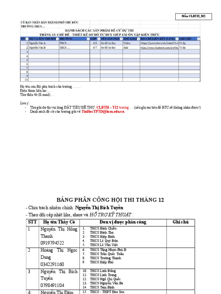 HD Dự thi CLB Tin Học | PDF