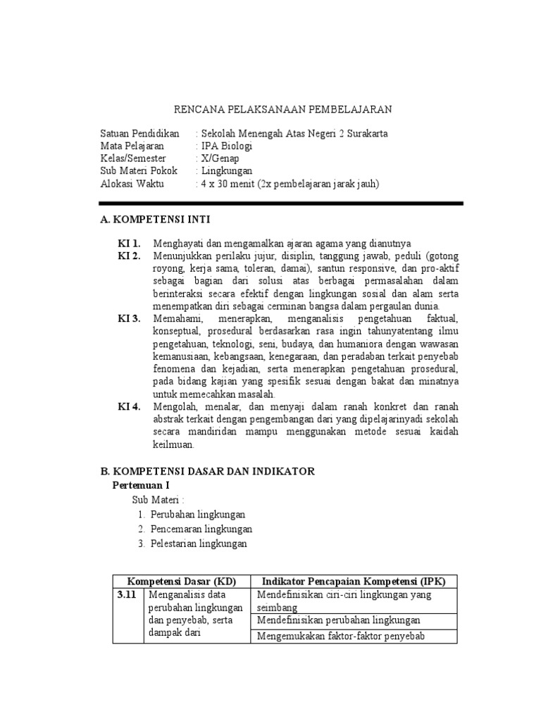 RPP Discovery Edited 1 April 2022 (Lingkungan) | PDF | Kesehatan ...