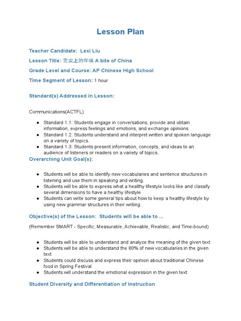 Lesson Plan 3 | PDF | Cognitive Science | Cognition