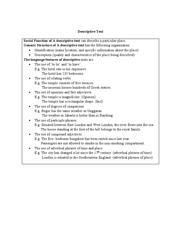 Understanding Descriptive Texts | PDF | Linguistics