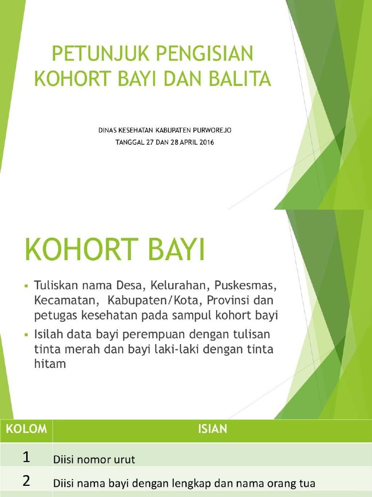PDF Petunjuk Pengisian Kohort Bayi Dan Balita Terbaru 2016 - Compress | PDF